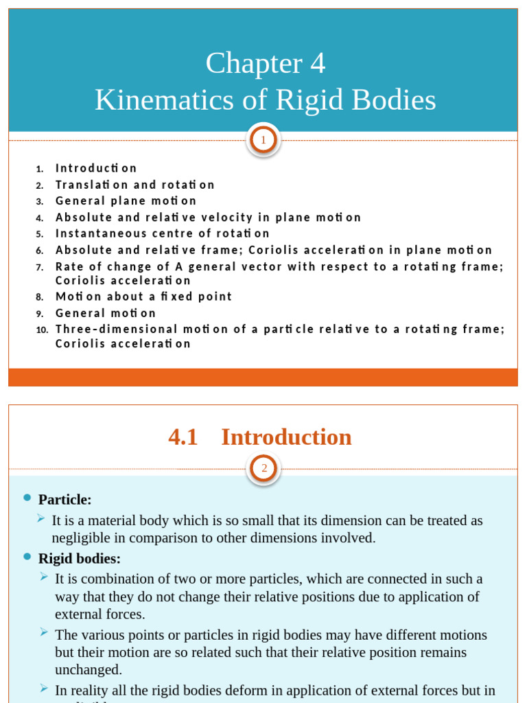 Kinematics of Rigid Bodies Explained | PDF | Acceleration | Rotation