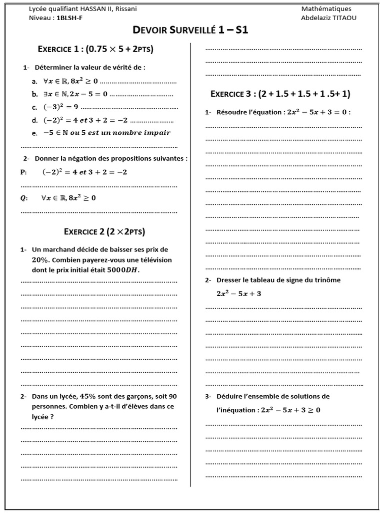 DS1 - 1BL Abdelaziz TITAOU | PDF