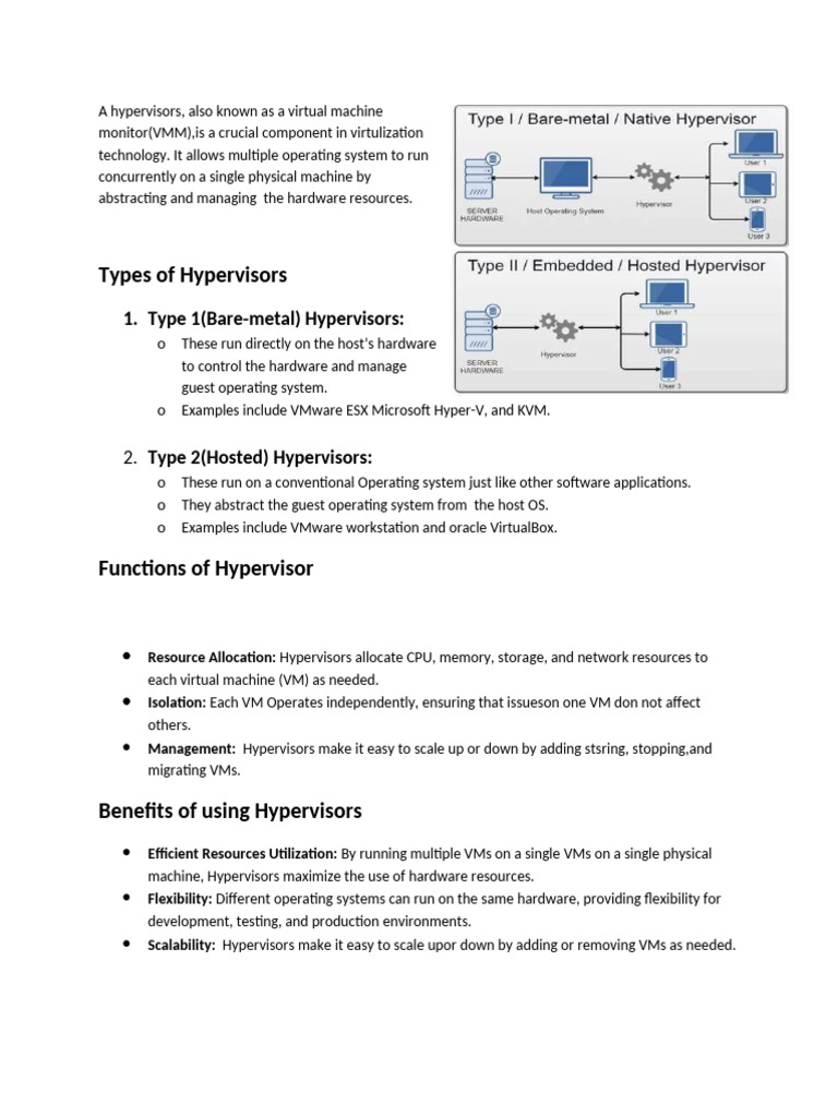 Hypervisors Virtulization | PDF | Virtual Machine | Computing