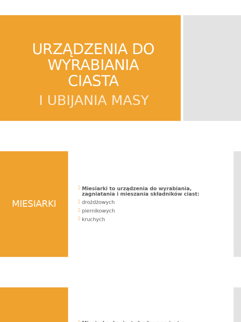 Urządzenia Do Wyrabiania Ciasta | PDF