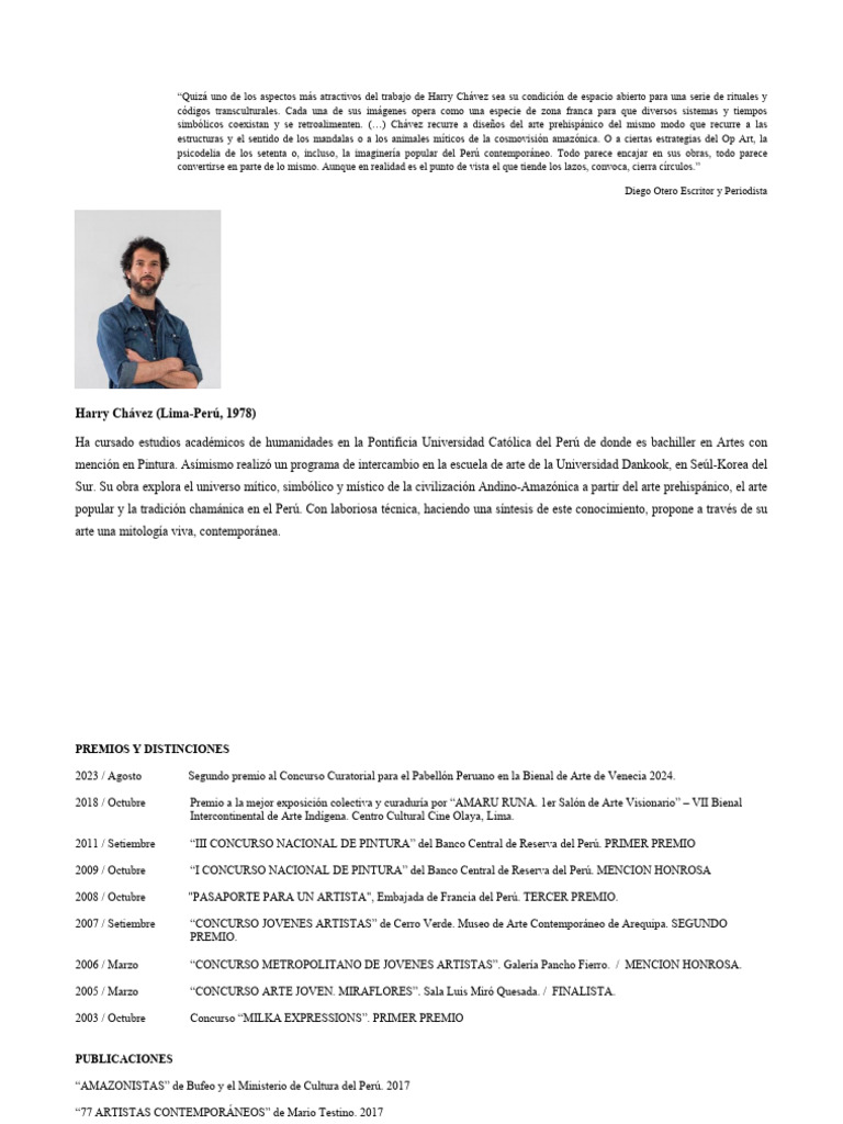 Harry Chávez CV 2024 | PDF | Lima | Perú