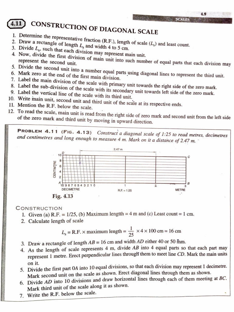 Diagonal scales | PDF | Length | International System Of Units