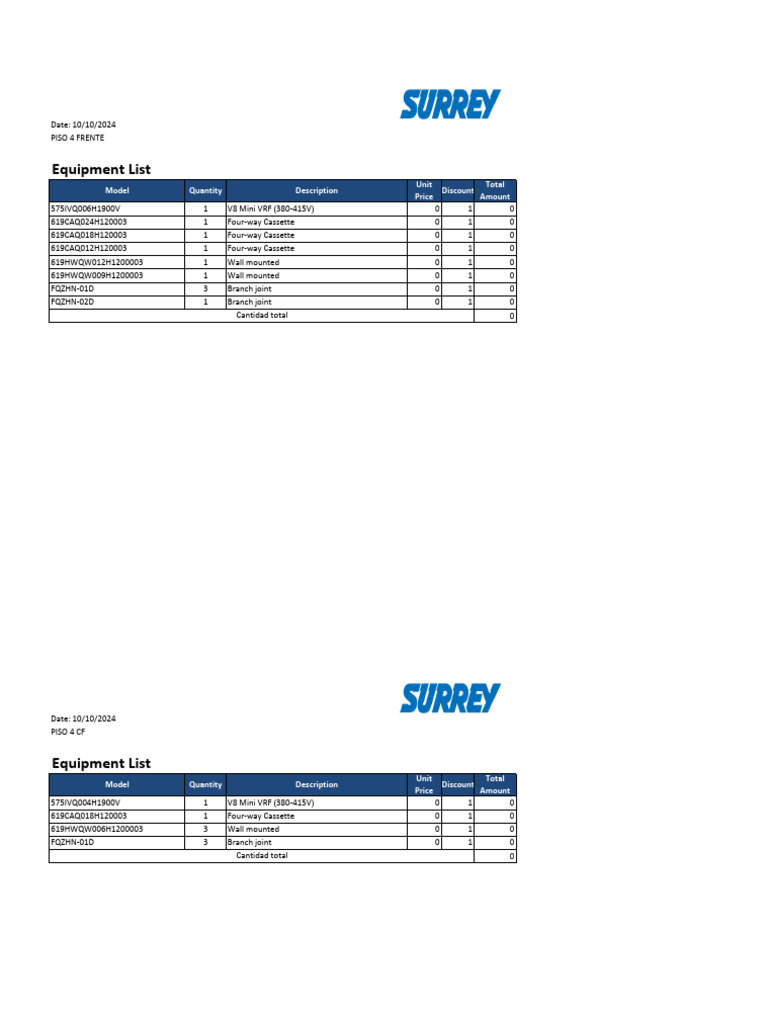 Lista de equipos | PDF