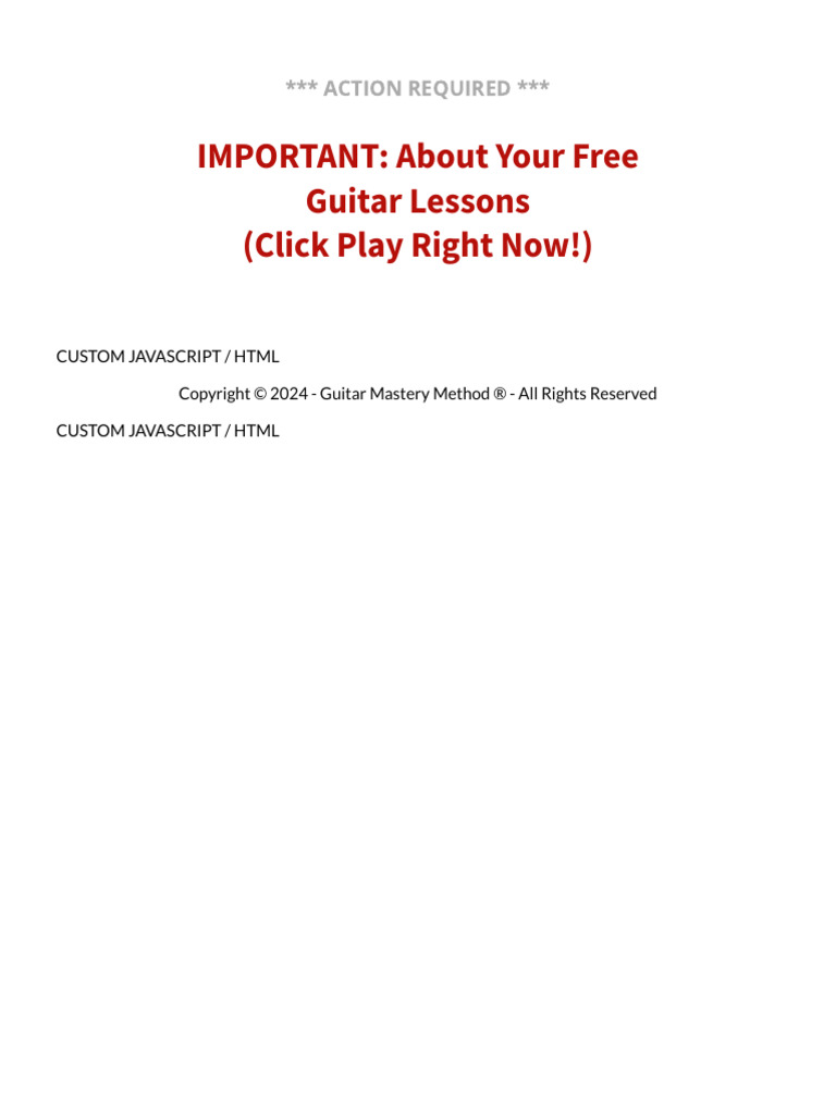 Ultimate Guitarist Blueprint - Guitar Mastery Method | PDF