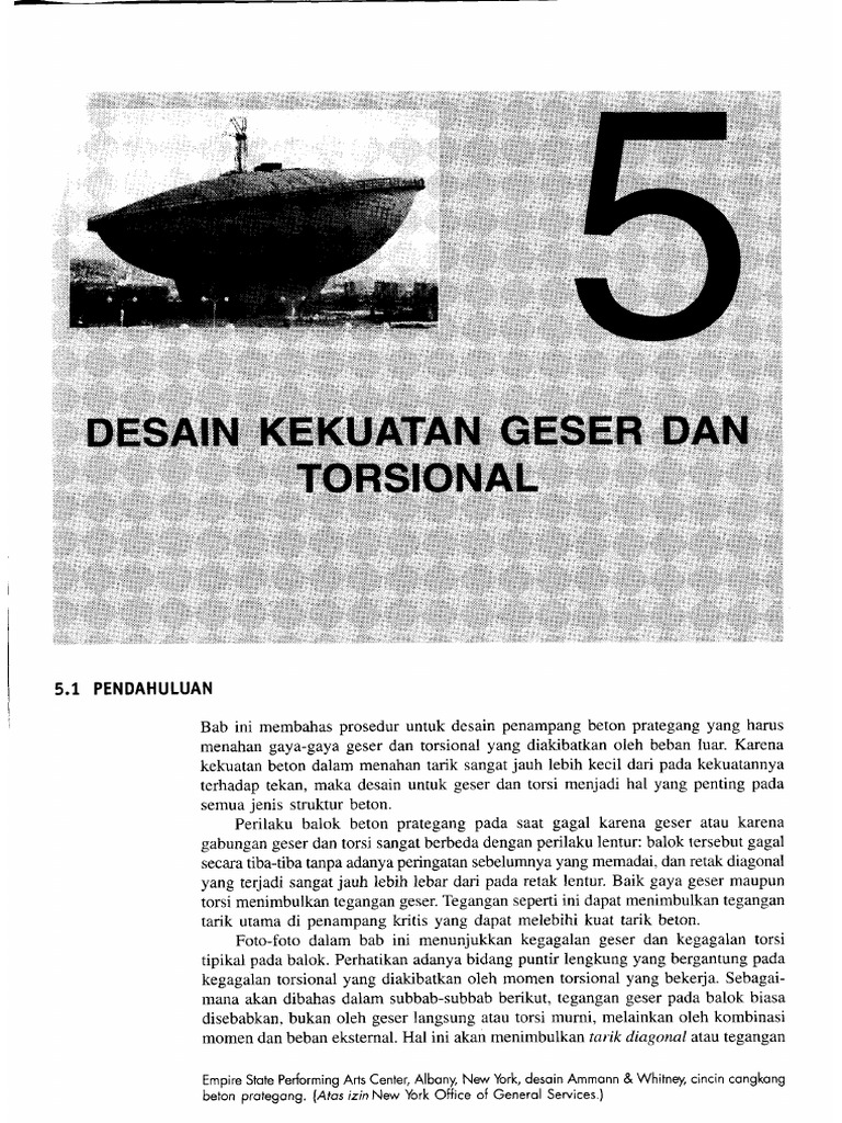 Bab 5 Desain Kekuatan Geser Dan Torsi | PDF