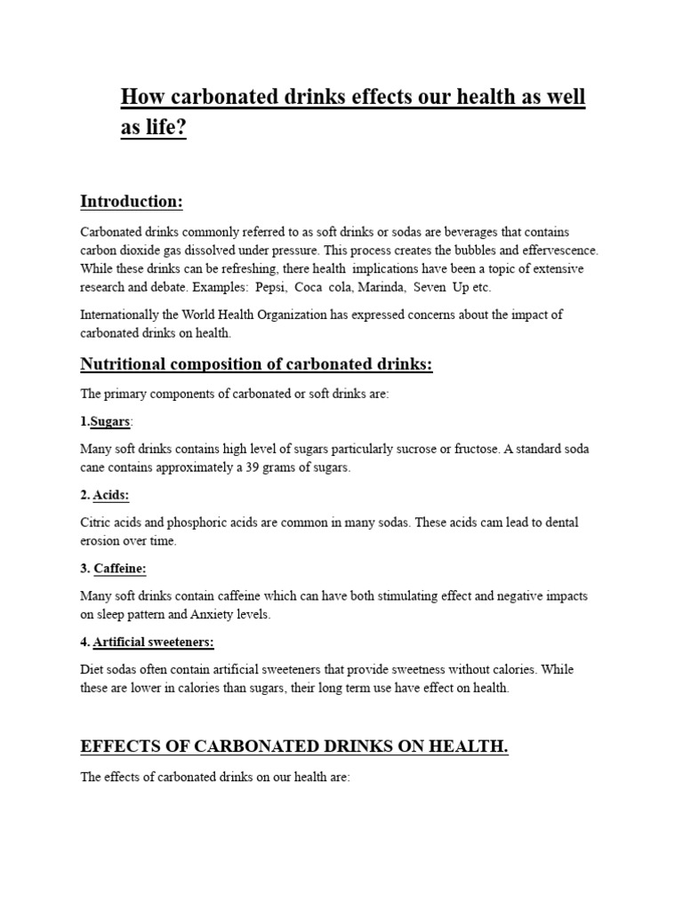 Biochemistry Assignment | PDF | Soft Drink | Drink