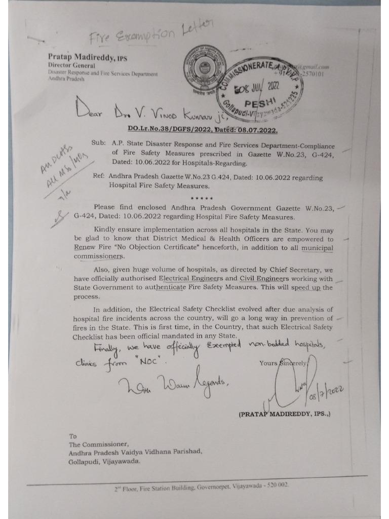 Fire NOC Exemption | PDF