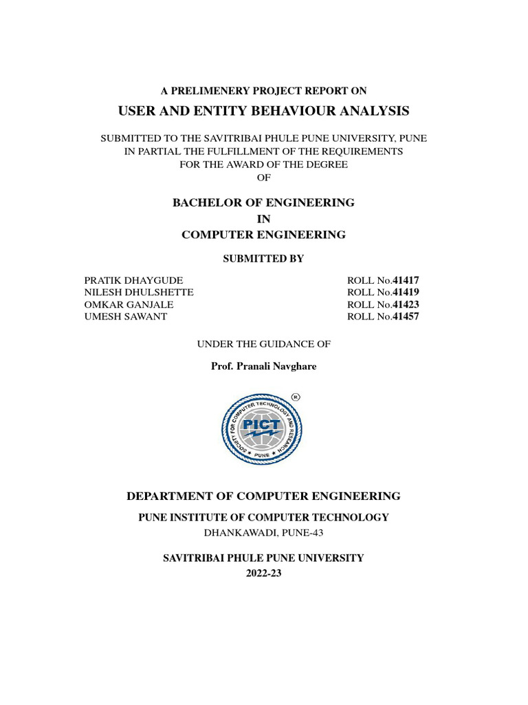 27 BE Project Preliminary Report | PDF | Computer Security | Security