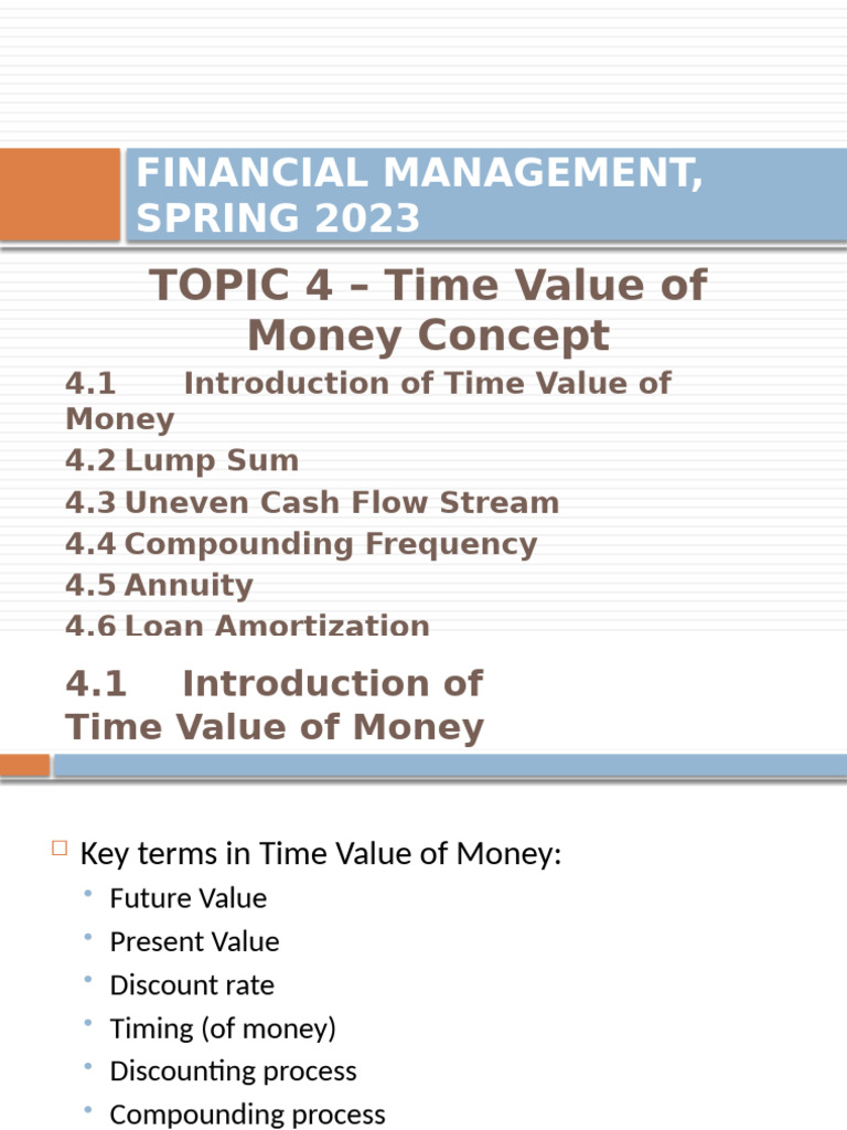 Time Value of Money Explained | PDF | Present Value | Time Value Of Money