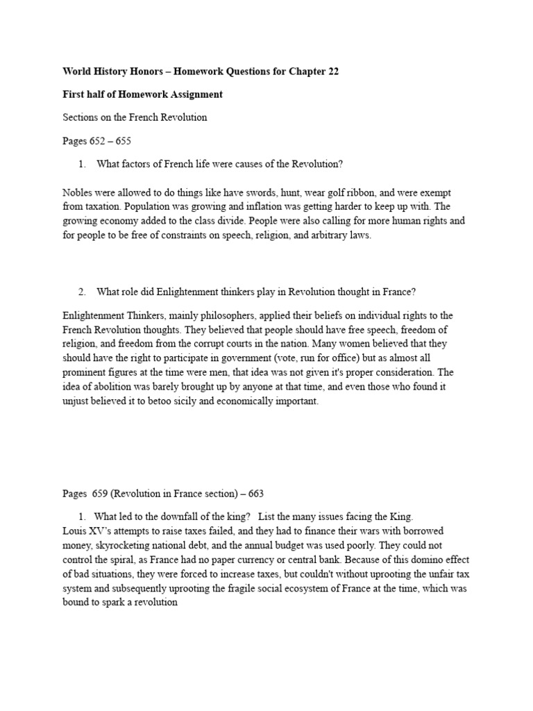 Molly Bell - World History Honors Chapter 22 Questions - Fir | PDF ...