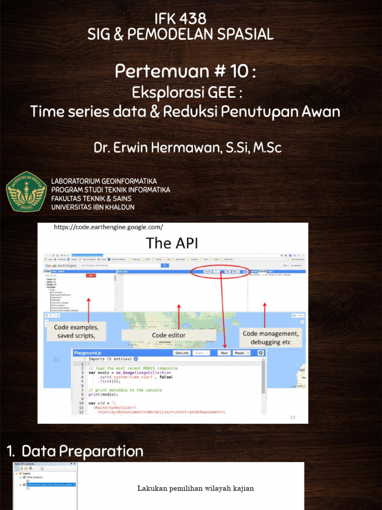 IFK 438_Pertemuan ke 10_Time series data & Reduksi Penutupan Awan | PDF