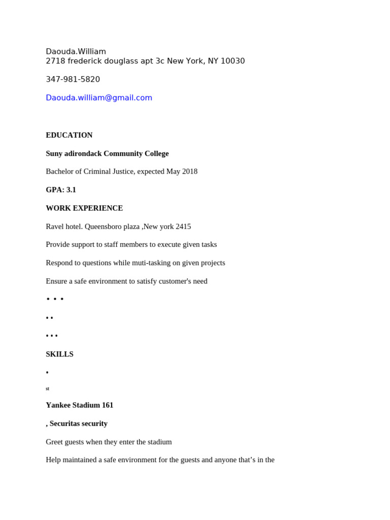 Daouda Resume 2 | PDF