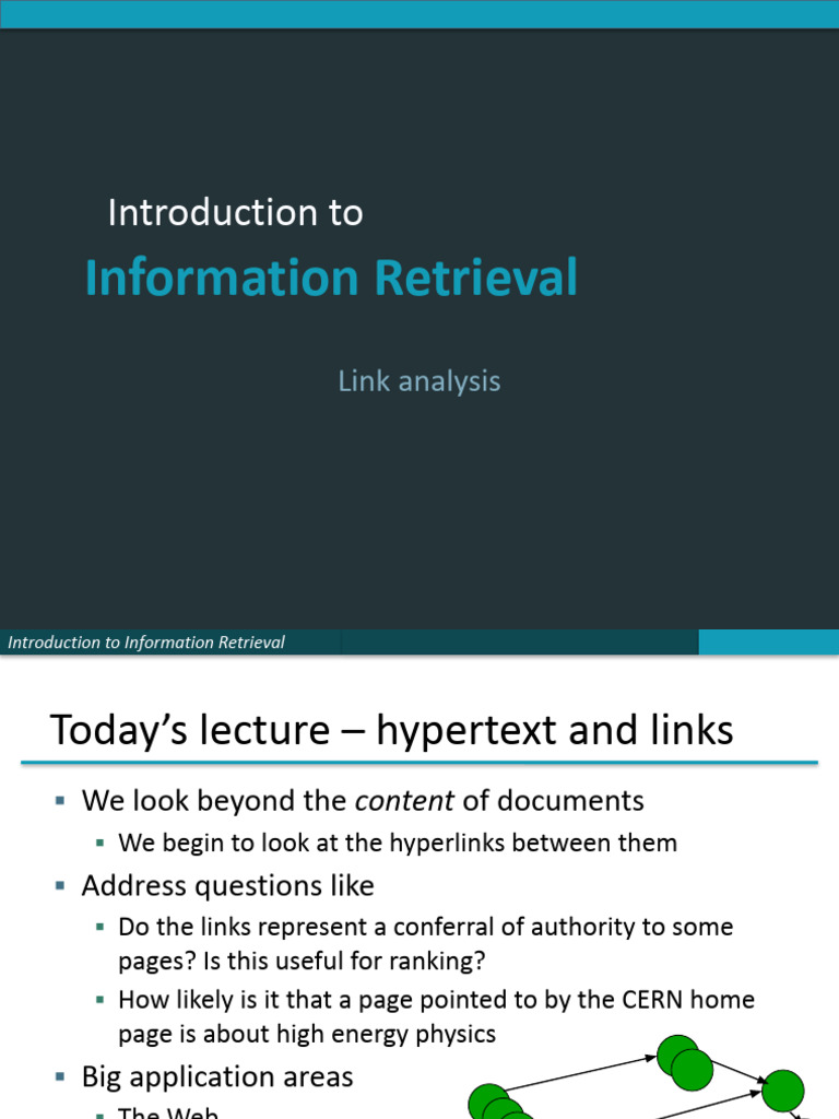 Lecture16 Linkanalysis | PDF | Eigenvalues And Eigenvectors | Markov Chain
