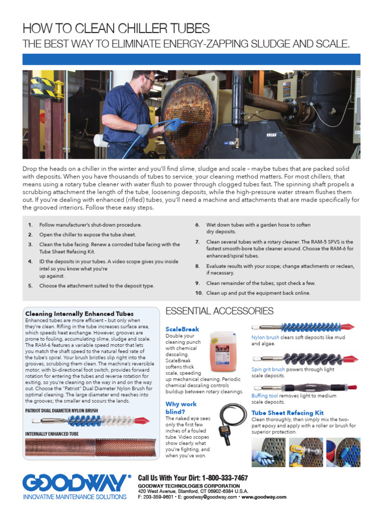 Cleaning Chiller Tubes Checklist Final 0421 | PDF