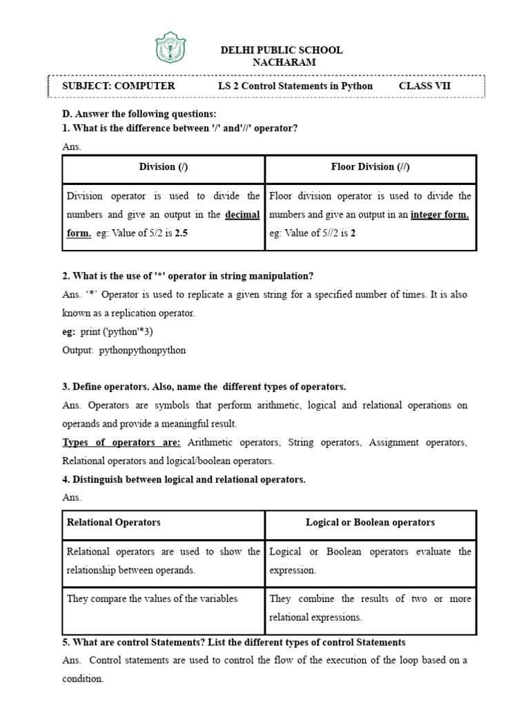 Python Control Statements Guide | PDF | Boolean Data Type | Control Flow
