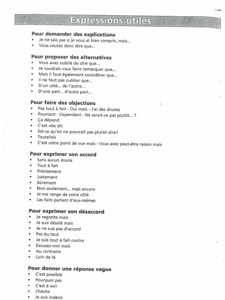 Expressions Utiles | PDF