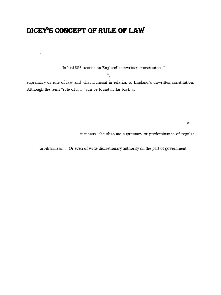 rule of law | PDF | Rule Of Law | Governance