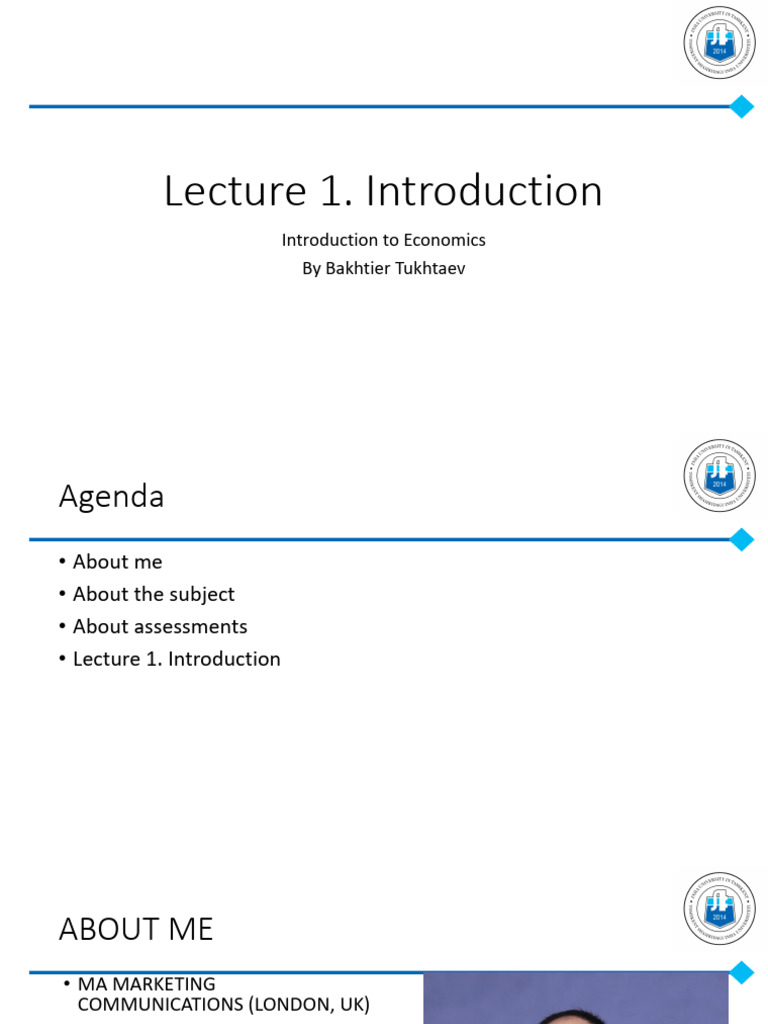 Lecture 1 Introduction Pdf Economics Macroeconomics
