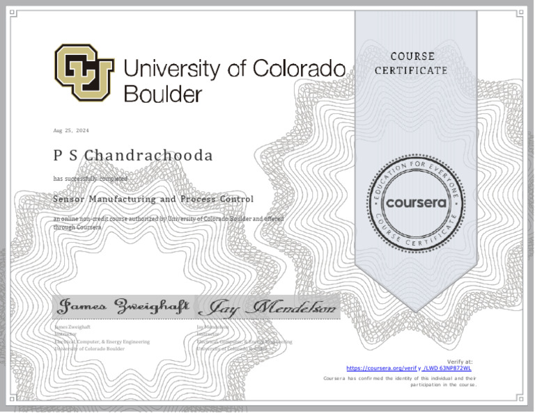 chandra1sensor manufacturing and process control | PDF