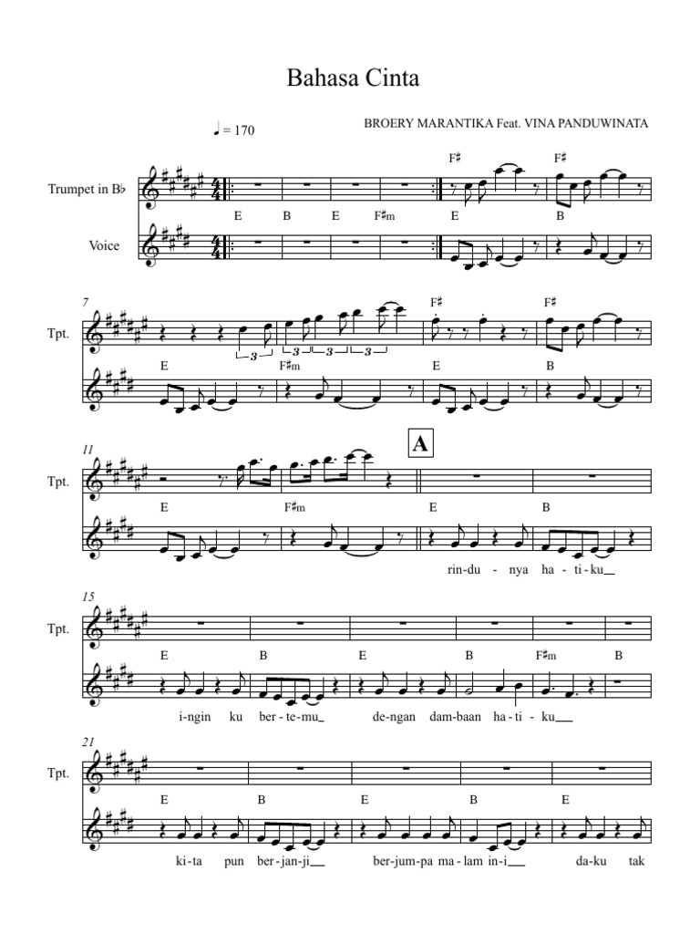 Bahasa Cinta (4) 7 - Full Score | PDF