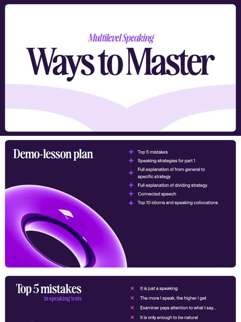 Multilevel Speaking | PDF | Linguistics | Human Communication
