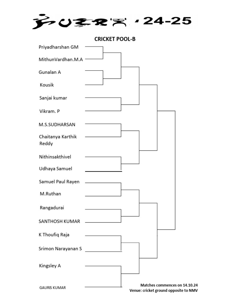 Cricket Pool-B Fic | PDF