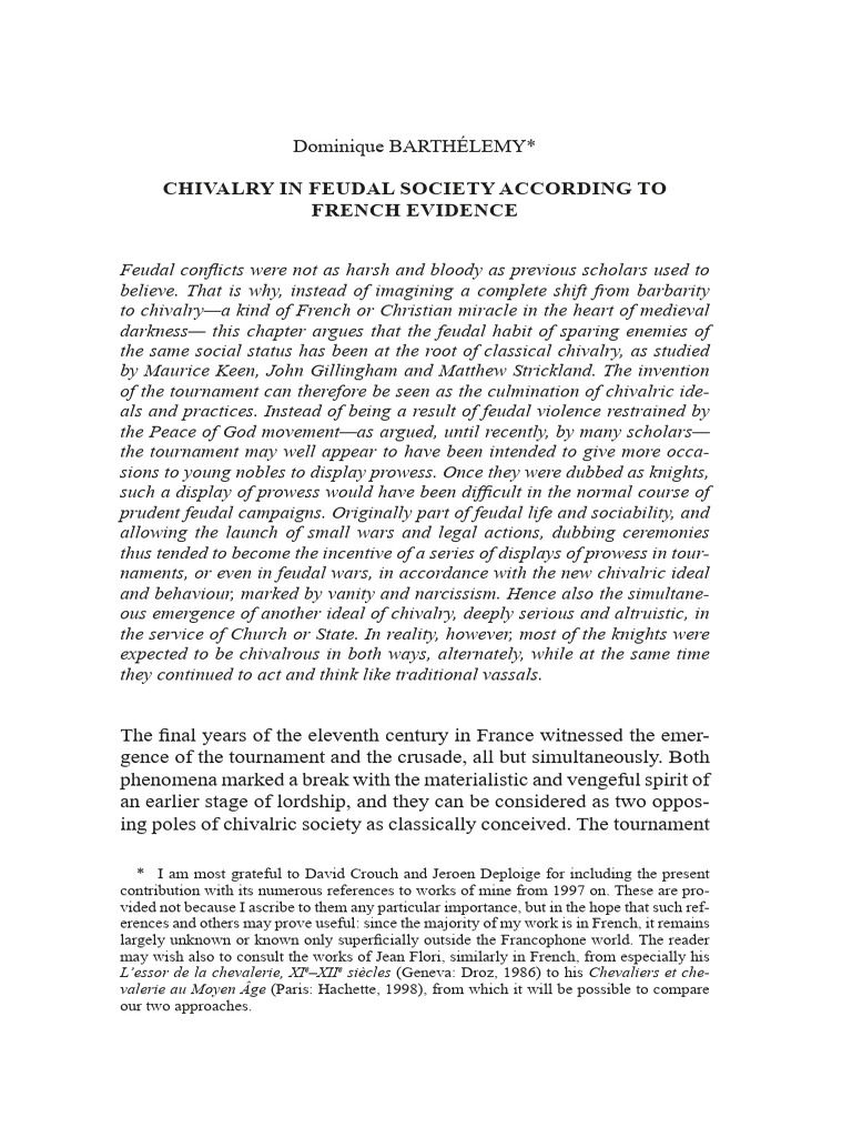 Knighthood and Society in The High Middle Ages | PDF | Chivalry | Knight