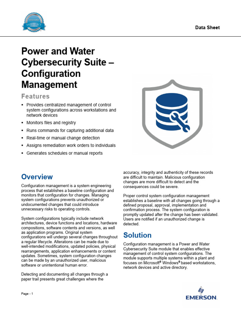 Power Water Cybersecurity Suite Configuration Management en 326846 ...