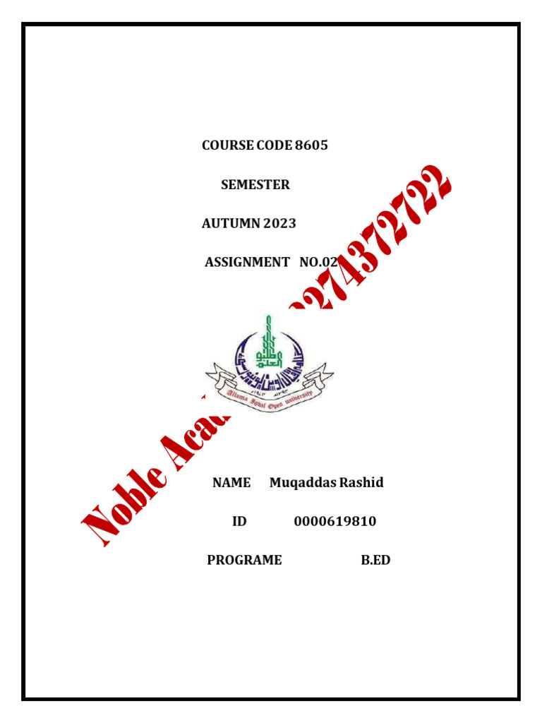 Muqaddas 8605-2 | PDF | Evaluation | Educational Assessment