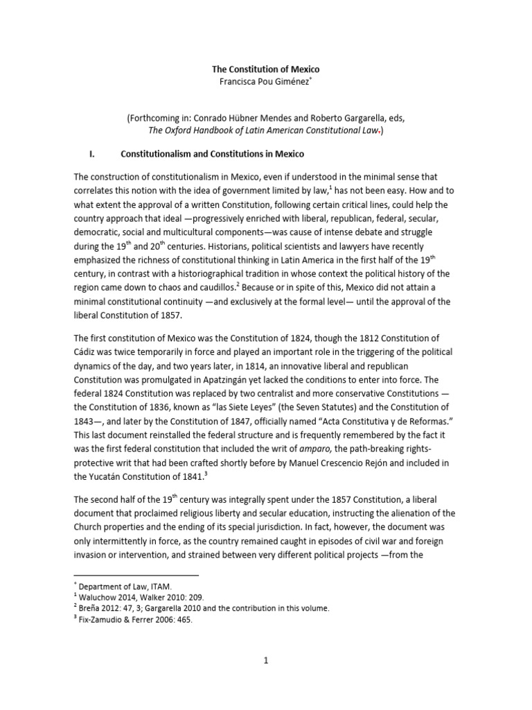 Mexico's Constitutional Evolution | PDF | Presidents Of The United ...