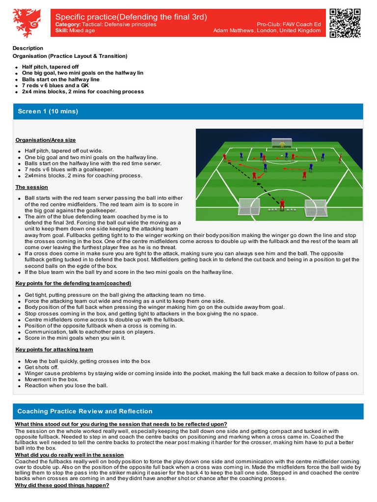 Specific_practice_Defending_the_final_3rd_ | PDF | Defender ...