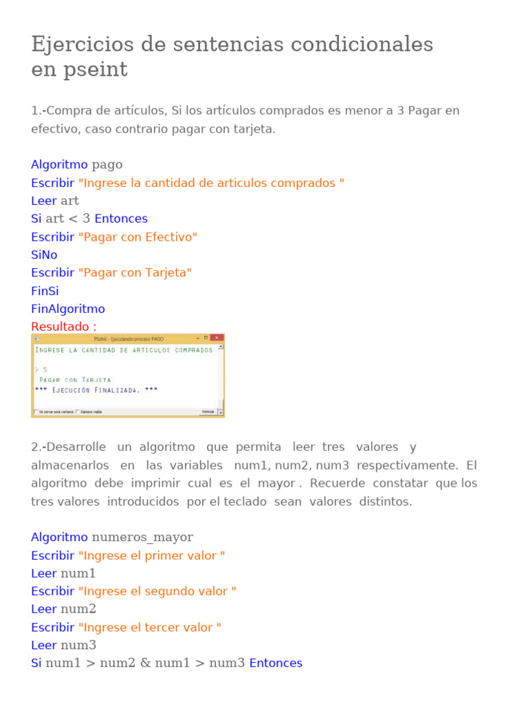 Si Entonces Pseint Pdf