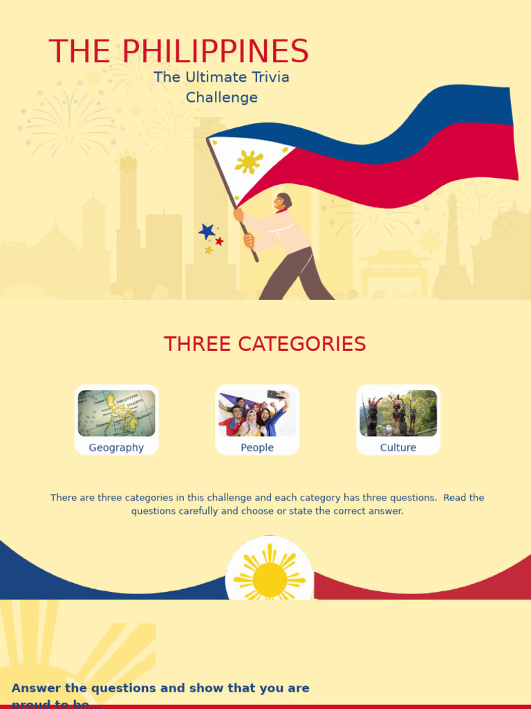 Philippines Trivia Challenge Guide | PDF | Philippines