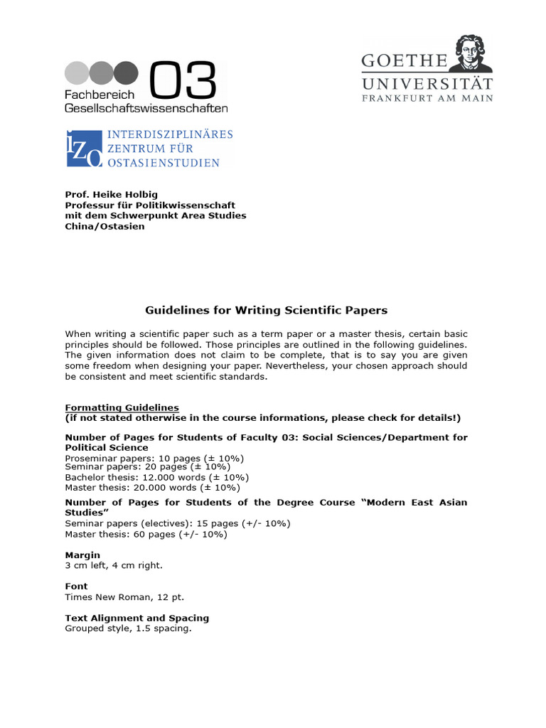 Guidelines For Writing Scientific Papers | PDF | Thesis | Citation