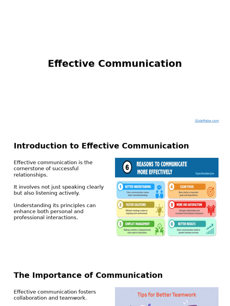 Effective Communication | PDF | Communication | Nonverbal Communication