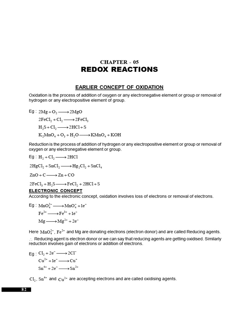 Redox Reactions [LN] | PDF | Redox | Chemical Compounds