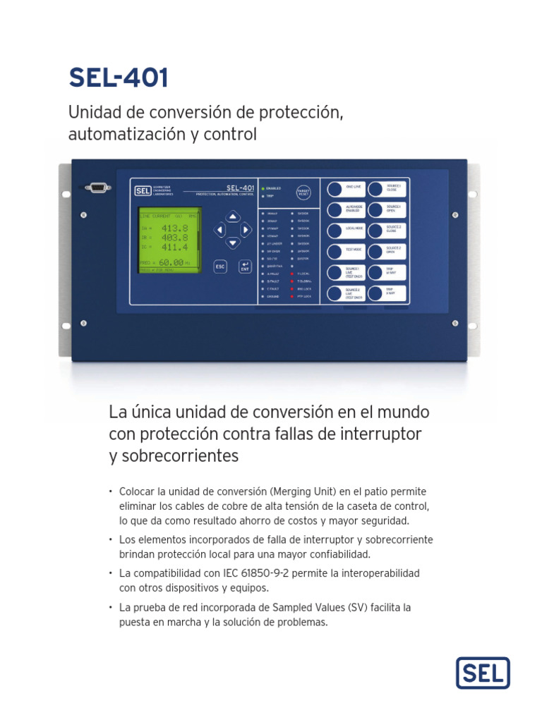 Sel 401 DS | PDF | Automatización | Relé