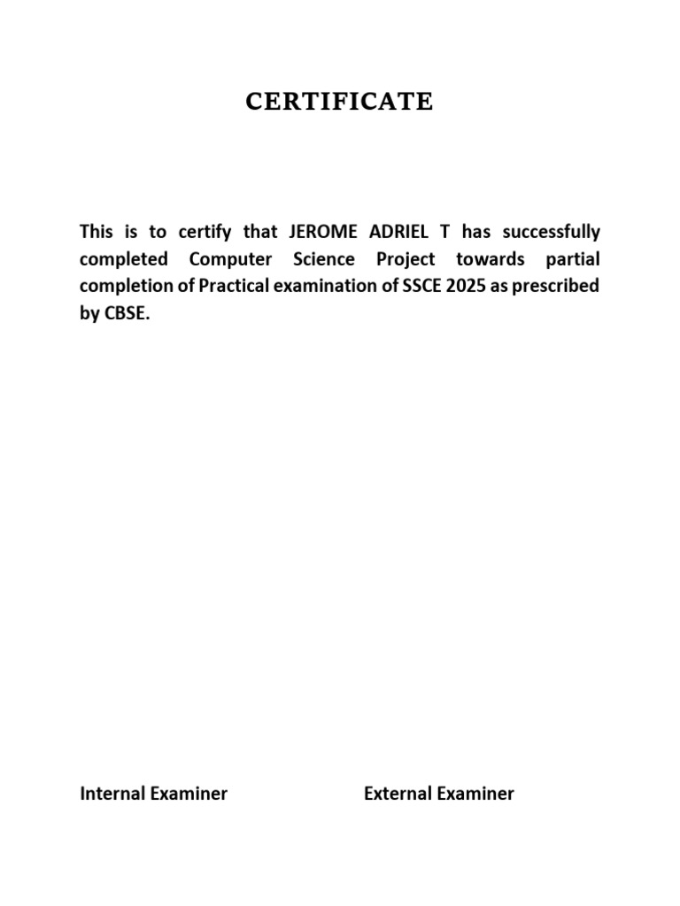 Jerome CSC Project | PDF | Databases | Software Jerome CSC Project | PDF | Databases | Software