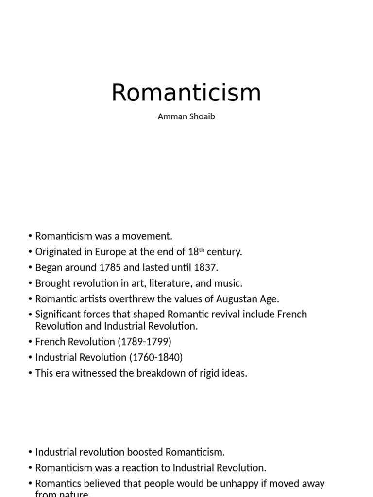 Romanticism Lit Movement | PDF