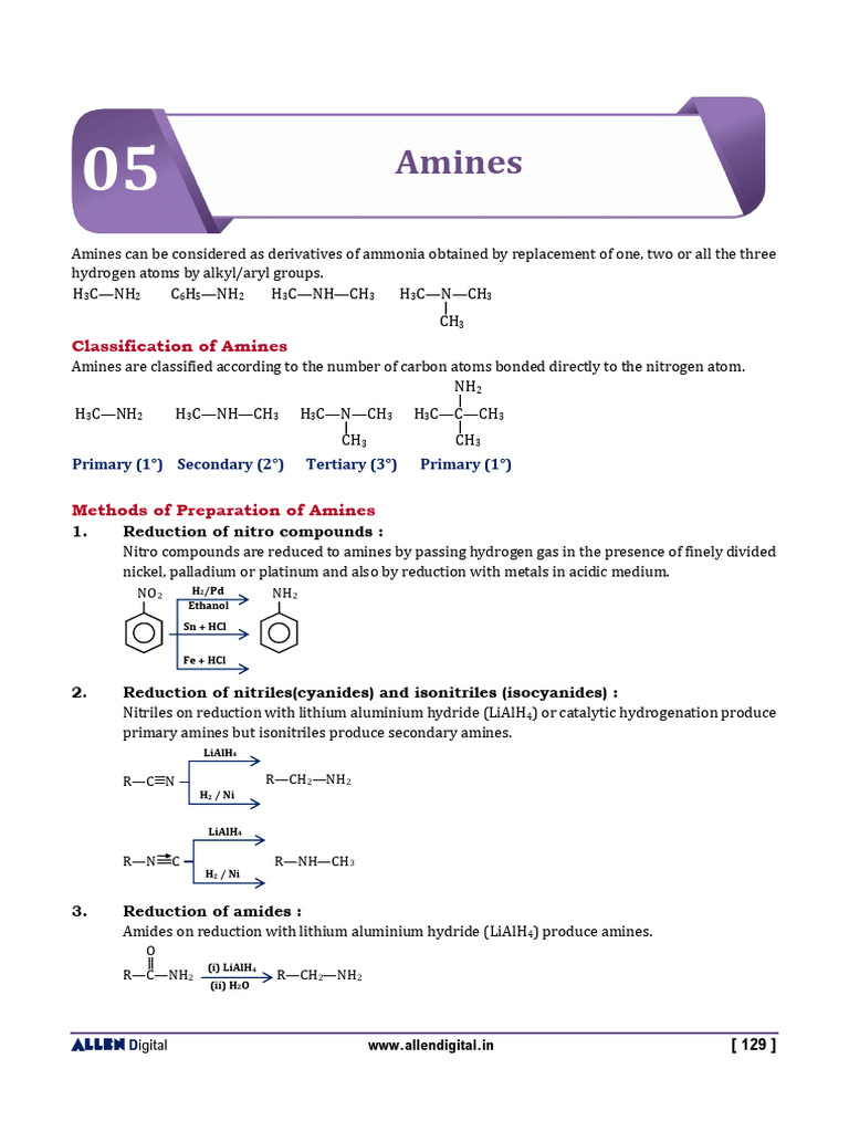 AMINES NOTES | PDF | Amine | Chemical Compounds
