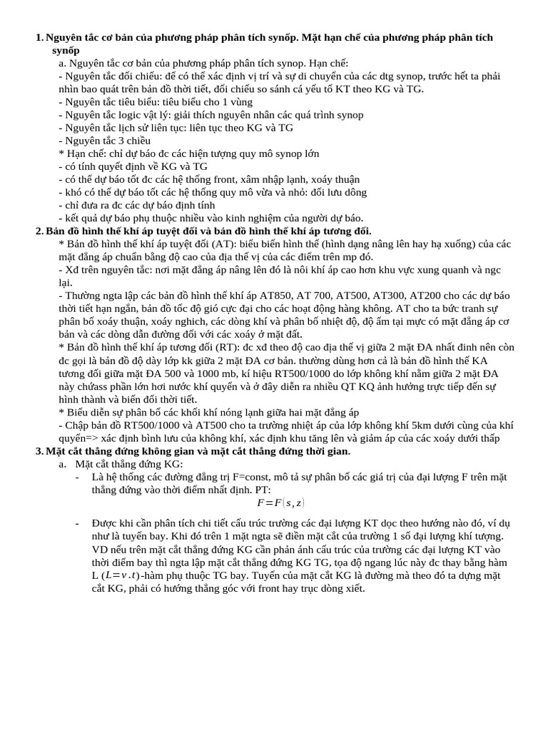 Synop 1 Đáp Án | PDF