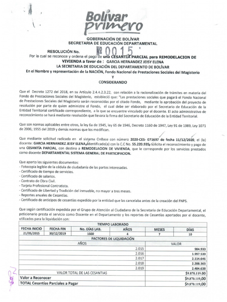 Resolucion No 0015 2021 | PDF