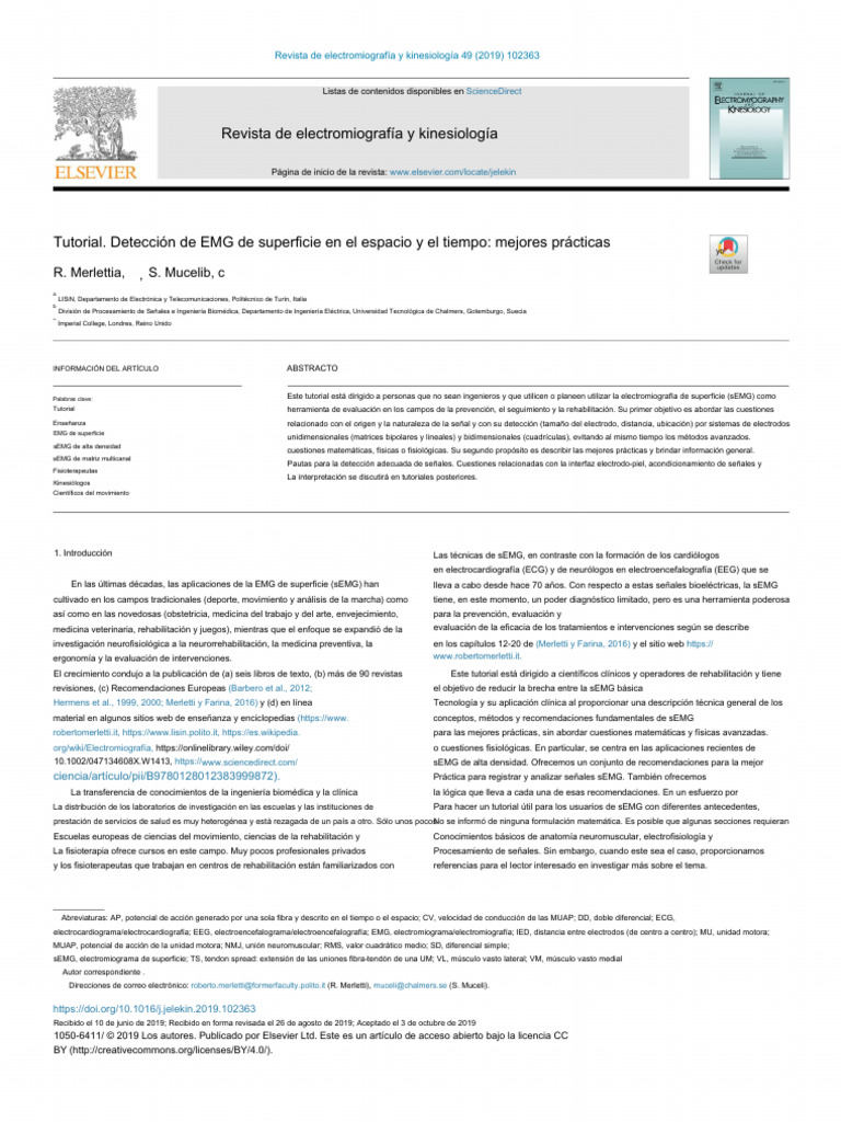 x google Tutorial--Surface-EMG-detection-in-space-an_2019_Journal-of-Electromyography | PDF ...