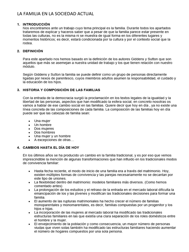 Evolución de la Familia Moderna | PDF | Familia | Matrimonio