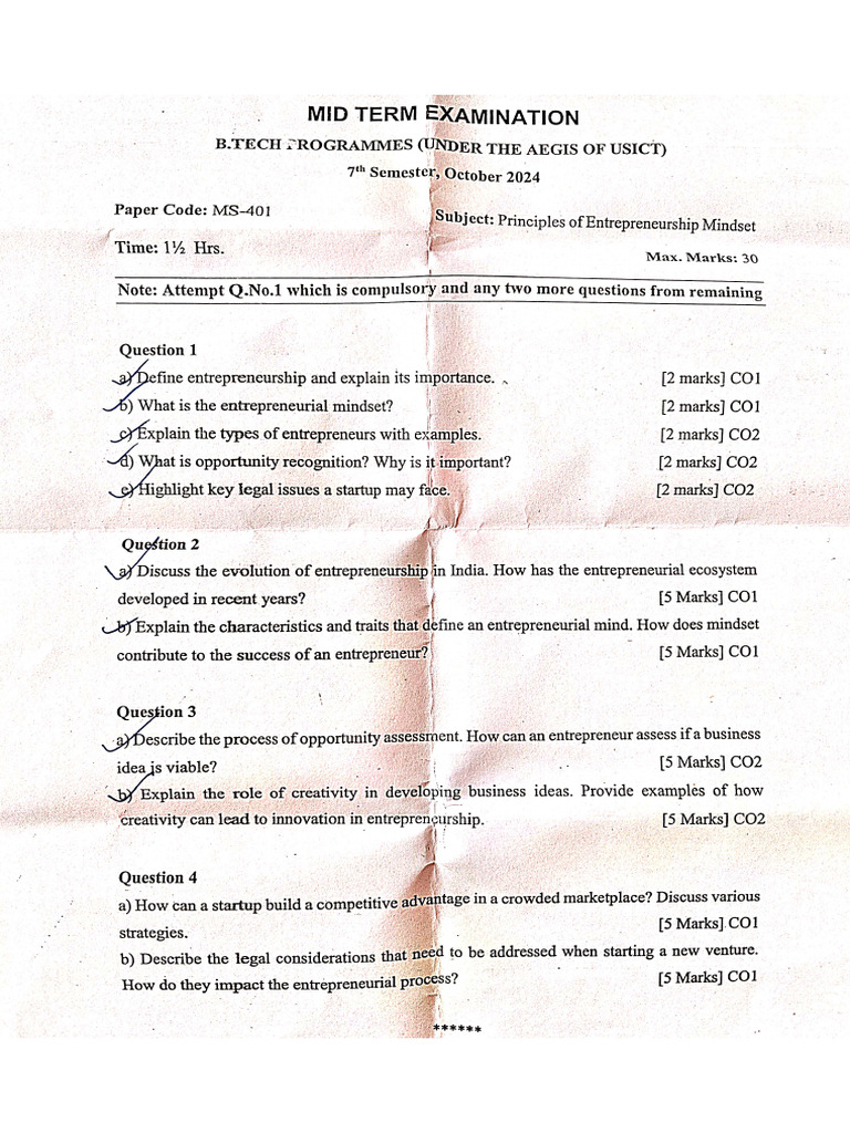 Eee Core Midsem Papers | PDF