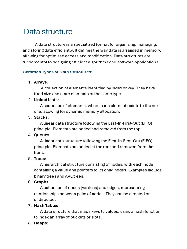 Data Structure | PDF | Time Complexity | Algorithms Data Structure | PDF | Time Complexity | Algorithms