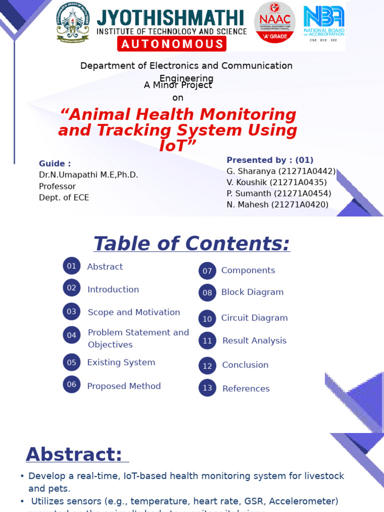 Project Review1 Pdf Internet Of Things Veterinary Medicine