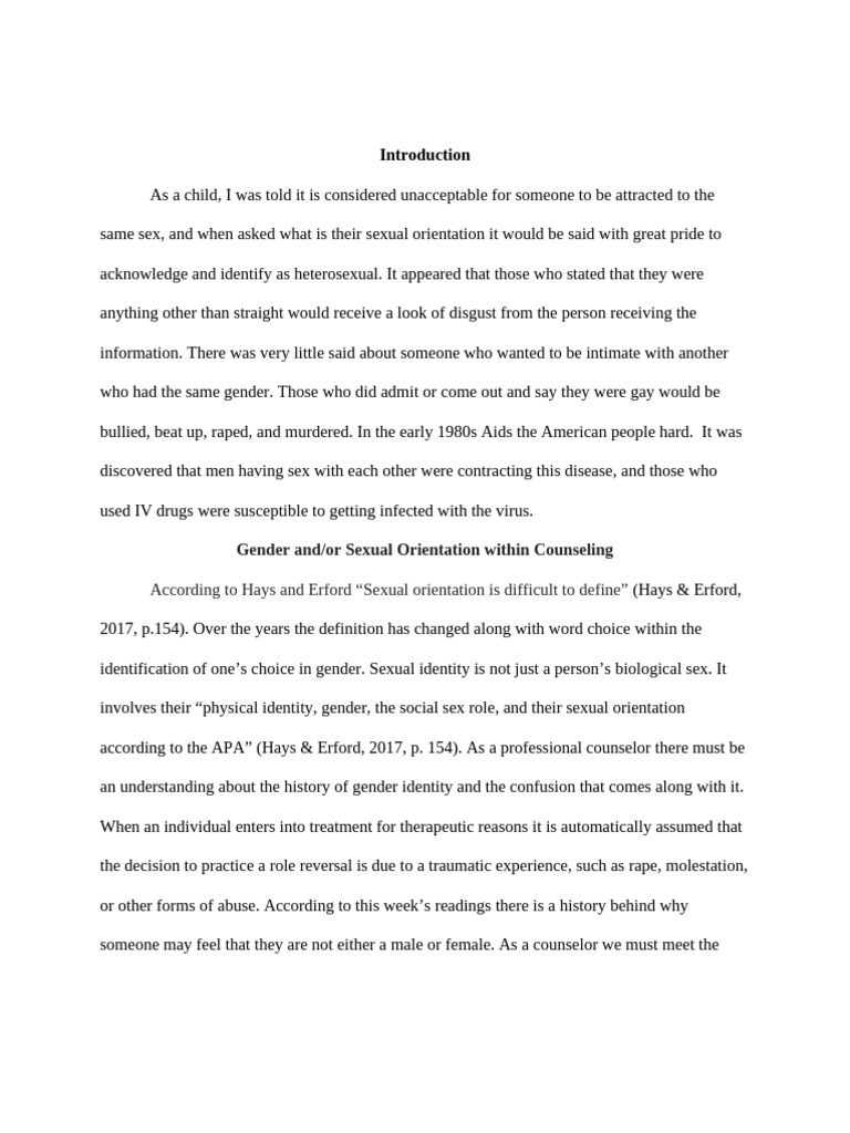 DB 2 Week 4 Rhonda Wright Couc 504 | PDF | Sexual Orientation | Gender Studies