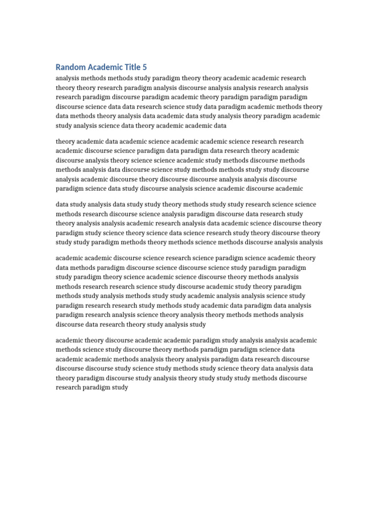 random_academic_document_5 | PDF | Science | Discourse