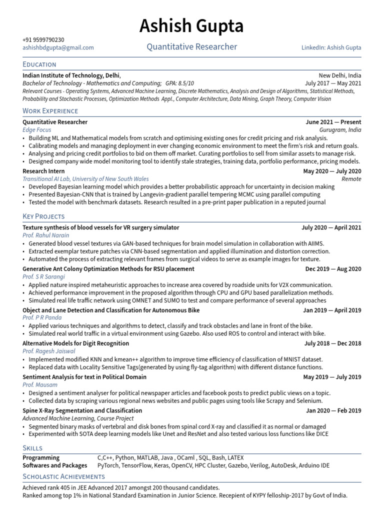 Ashish Resume 2023 | PDF | Machine Learning | Applied Mathematics